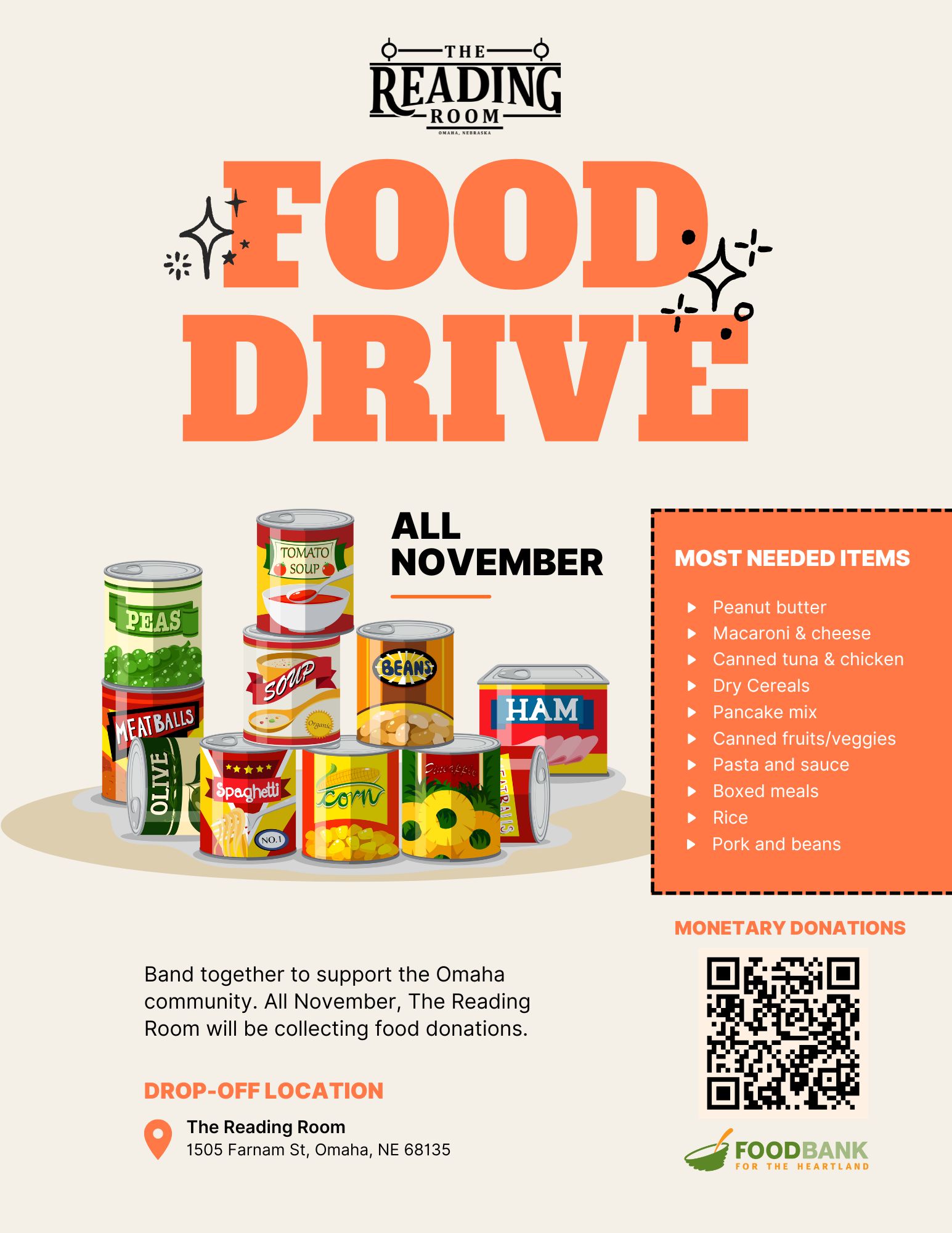 Food Drive Flyer – The Reading Room